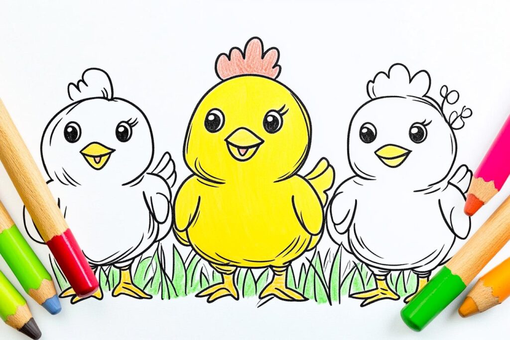 Csibe Színező : Csibék Színező Oldalak - Szórakozás és Tanulás ...